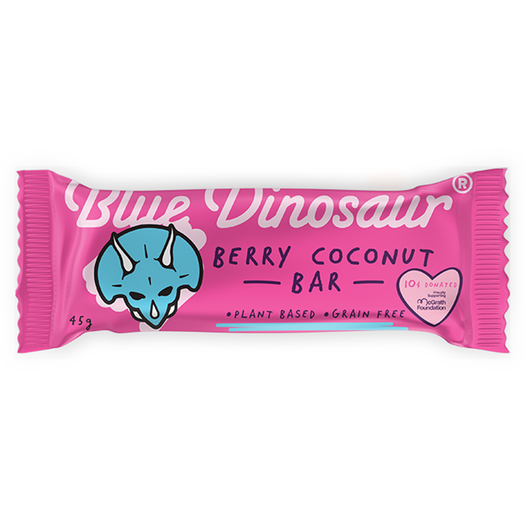 Berry & Coconut Snack Bar x 12 – Blue Dinosaur